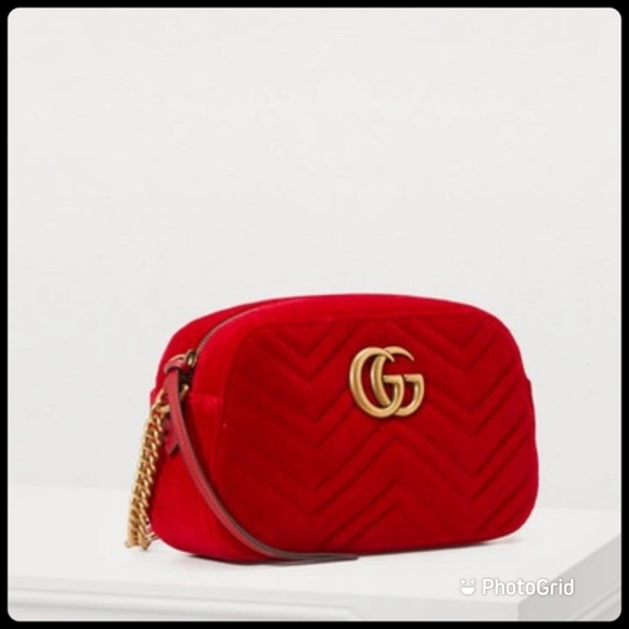Gucci | Bags | Gucci Marmont Red Velvet Camera Bag | Poshmark